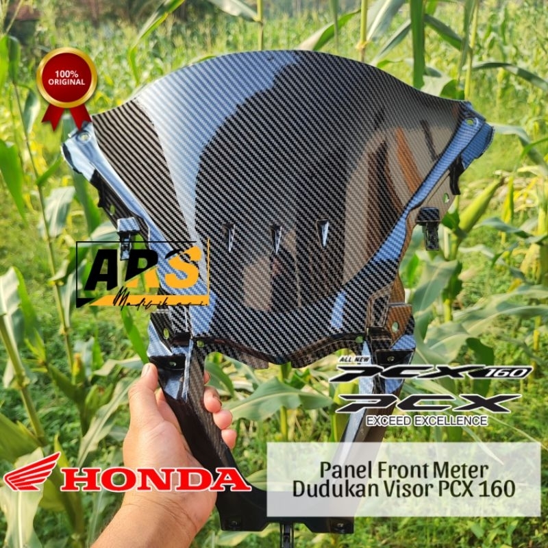 PCX 160 Carbon WTP Visor Mount Front Panel with Twill Kevlar Motif ...