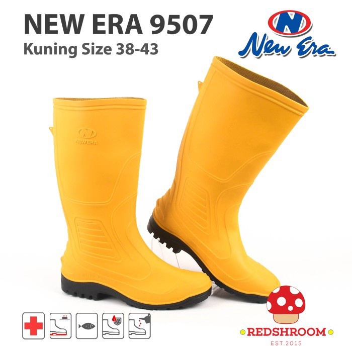 LOKAL New Era 957 Yellow High Boots Local Rubber Boots Waterproof ...