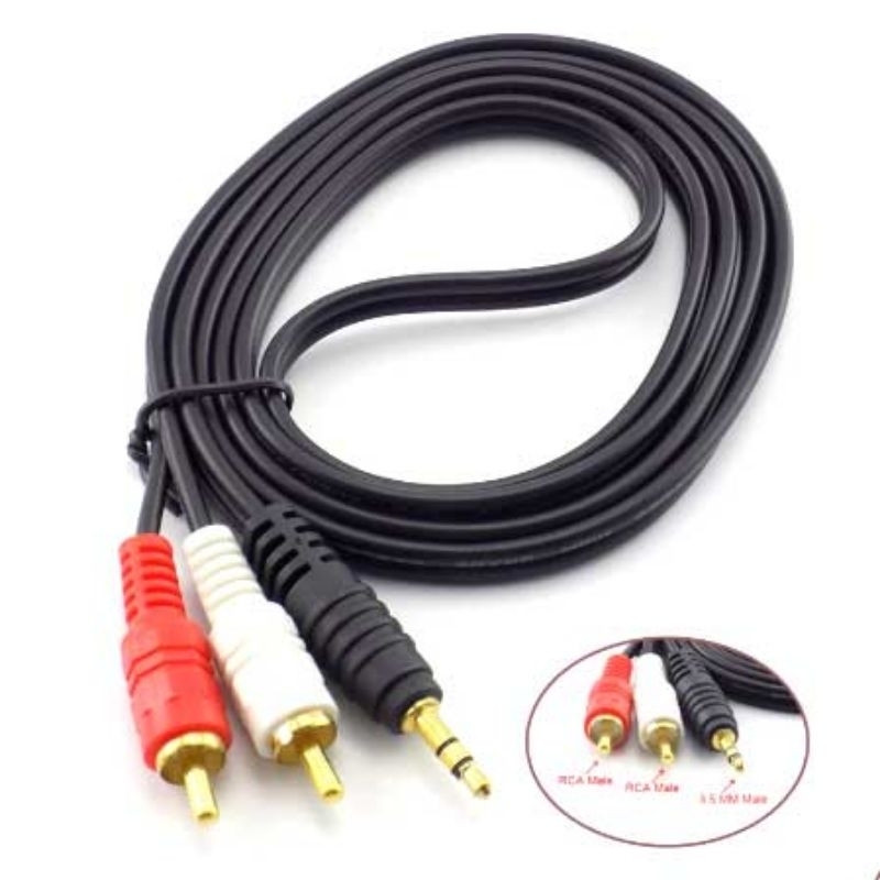 3.5mm to RCA male 2M audio jack cable | Shopee Philippines