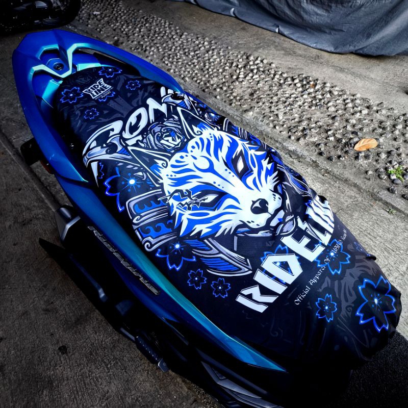 Rideline kitsune mask - full print anti-cat claw motorcycle seat cover ...