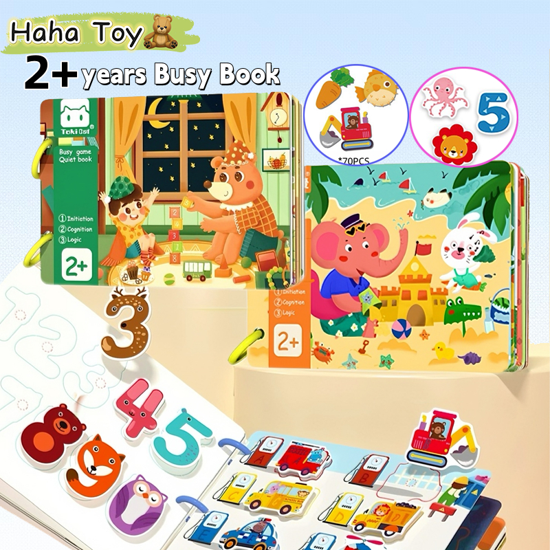 Haha TOY Velcro Quiet Book Busy Book Children's Educational Book ...