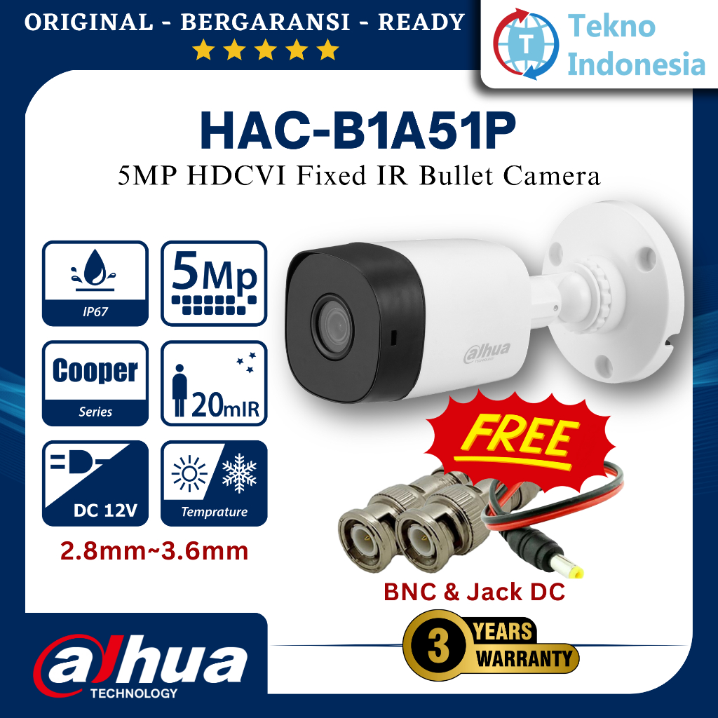 Dahua COOPER B1A51P OUTDOOR 5MP CCTV CAMERA | Shopee Philippines