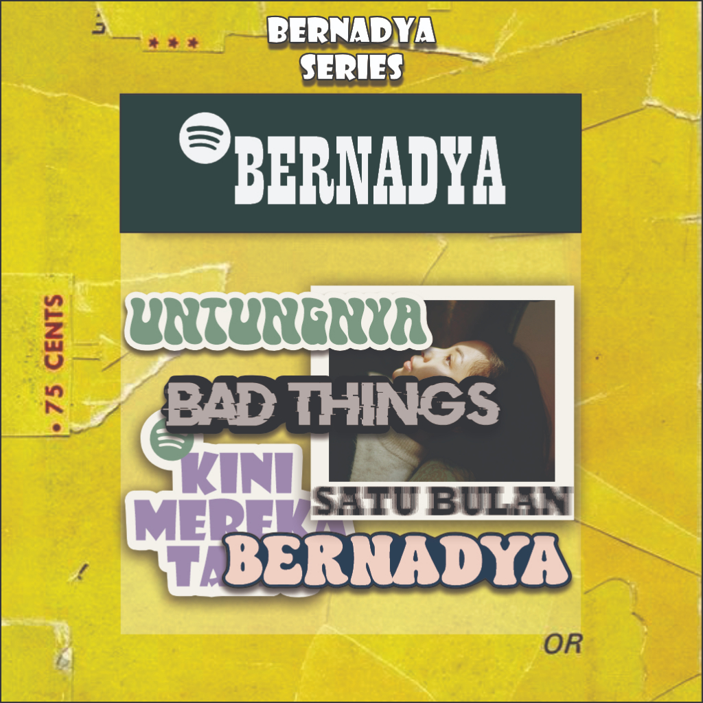 Cute and Aesthetic Bernadya Music Stickers - Latest Collection | Shopee ...