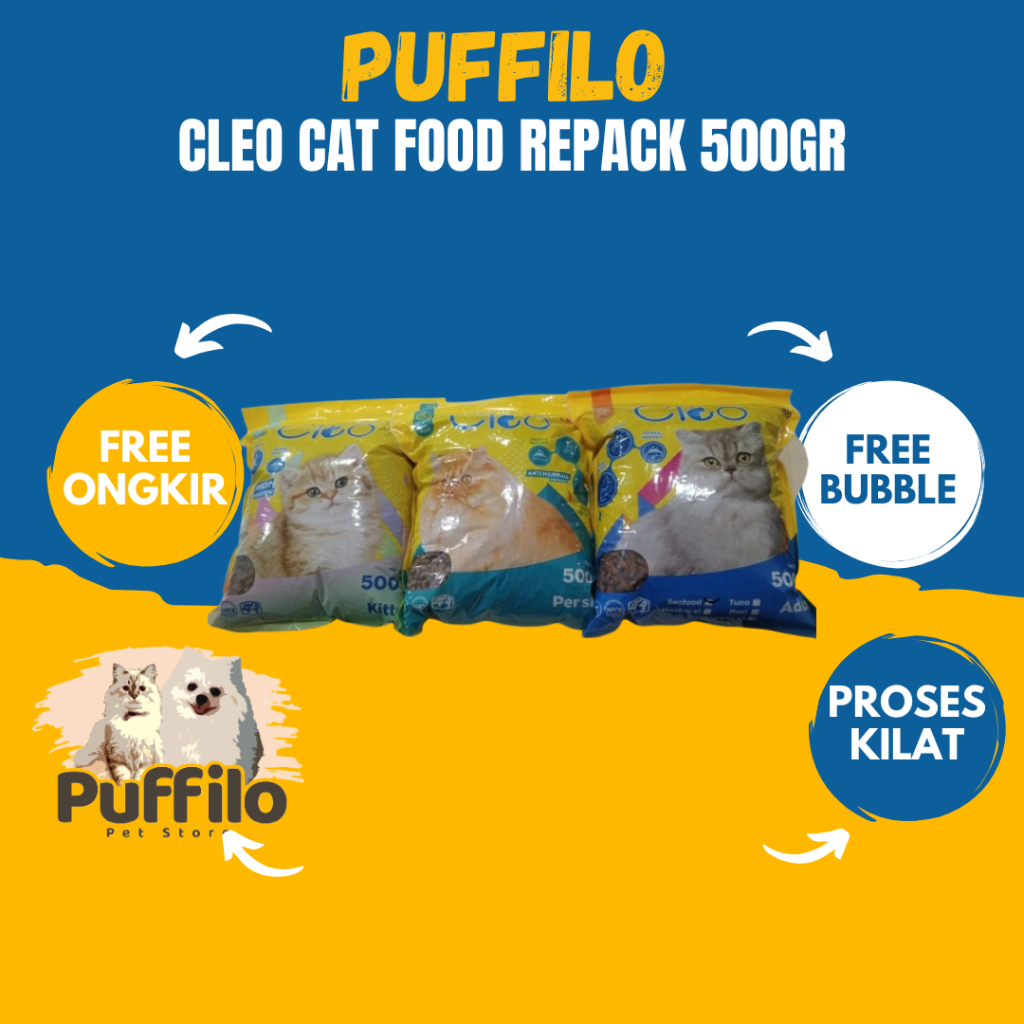 Cleo Repack Cat Food 500g All Variants | Shopee Philippines