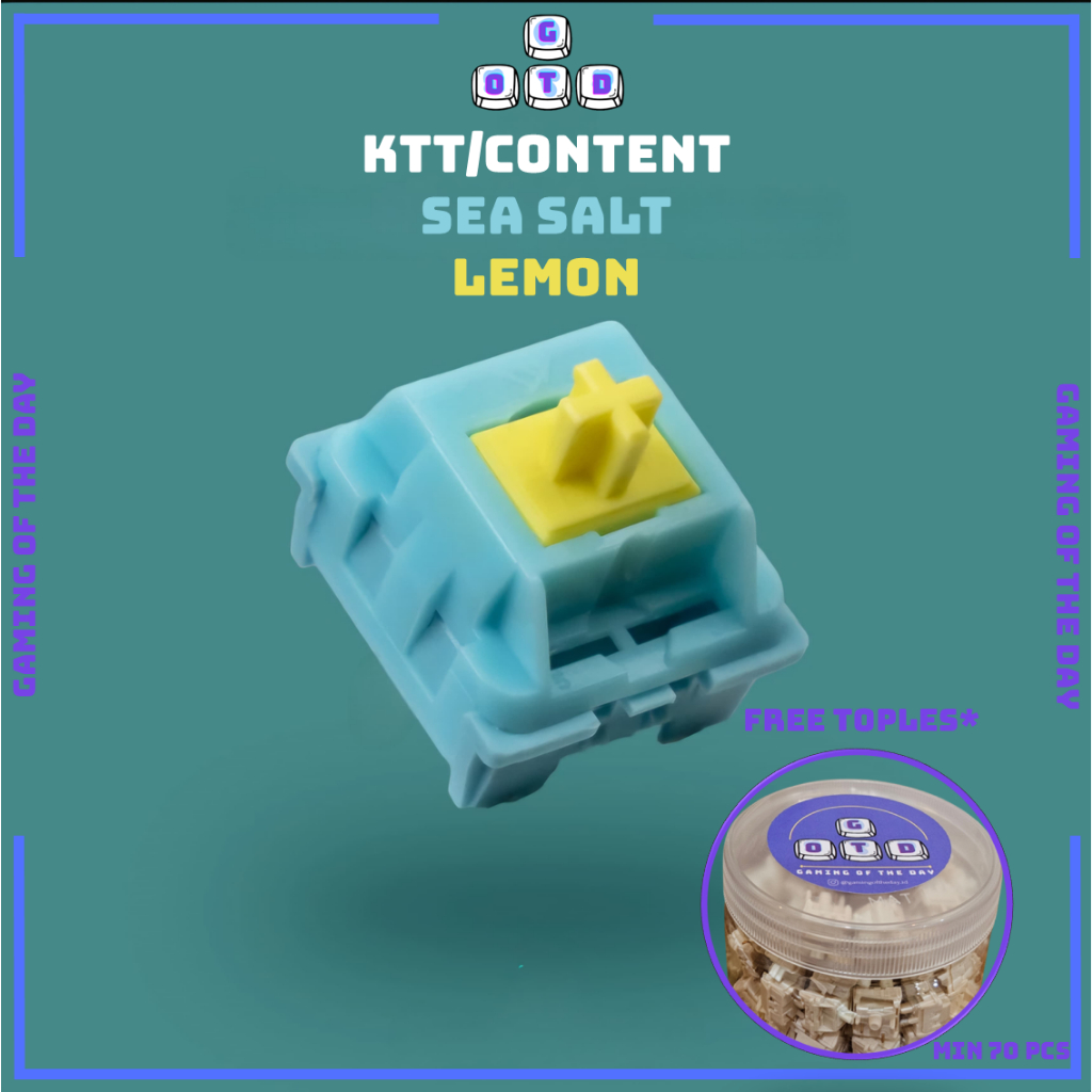 Ktt Content Sea Salt Lemon Linear Mechanical Switch GOD Gaming Keyboard ...