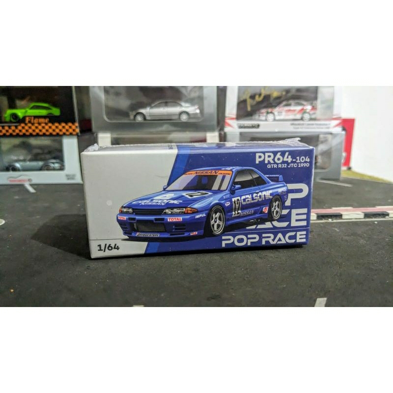 Diecast PopRace Pop Race Nissan Skyline GTR R32 JTC 1990 Calsonic Seal ...