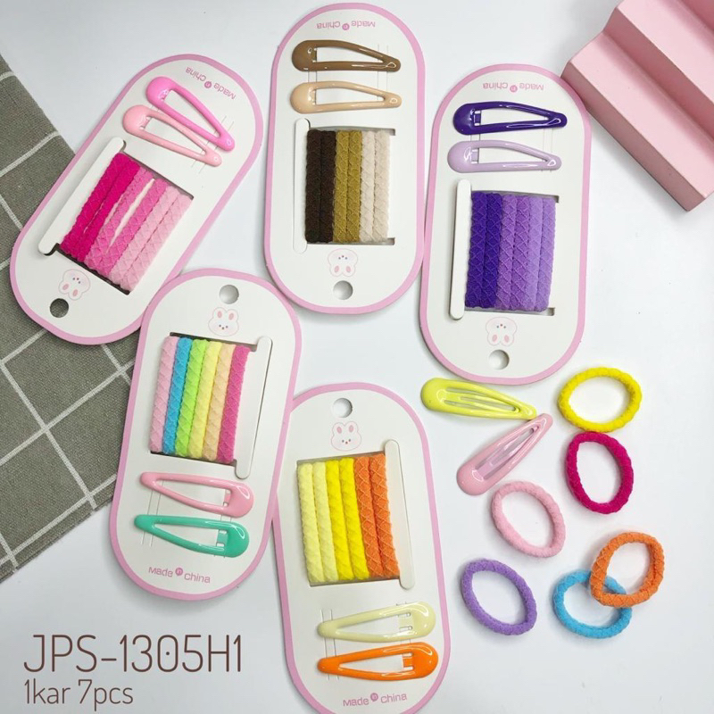 Ponytail set / children's ponytail set / accessories set (7pcs ...
