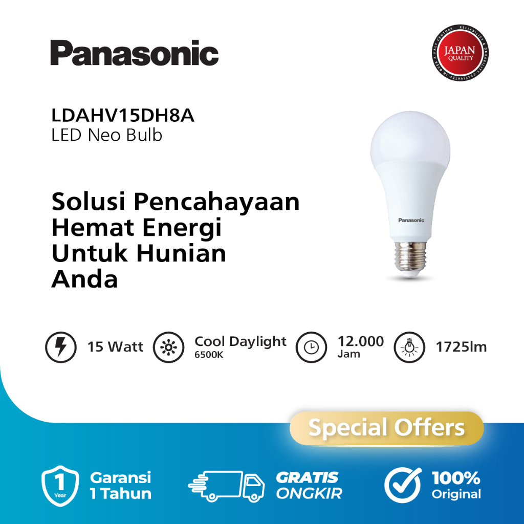 Panasonic LED Neo Bulb 4 Pack 15 Watt - Cool Daylight | Shopee Philippines