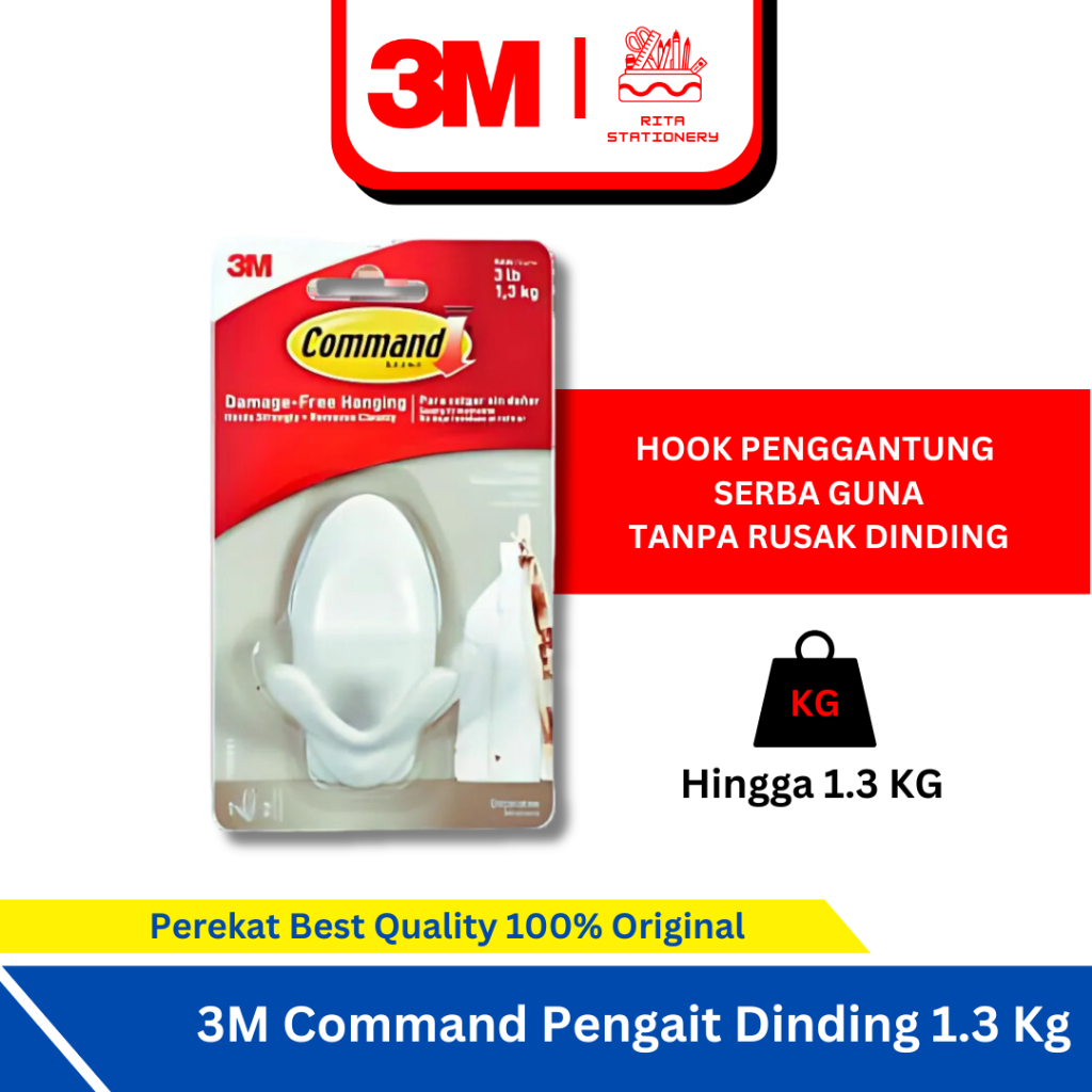 3m Command Wall Hook 1.3 Kg | Shopee Philippines