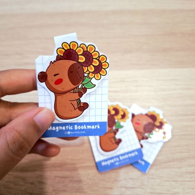 MAGNETIC BOOK LIMITER | Magnetic Bookmark Capybara Edition | Shopee ...