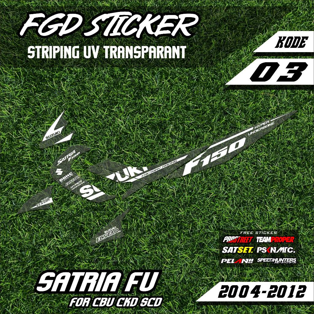 Striping SUZUKI SATRIA FU CBU CKD SCD TRANSPARENT / SUZUKI SATRIA F150 ...