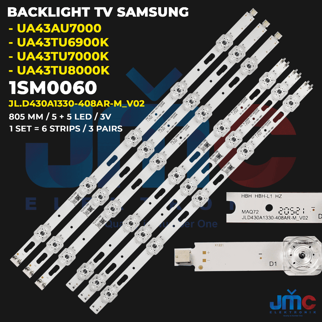 Samsung TV Backlight 43 Inch UA43TU6900 UA43TU7000 UA43TU8000 ...