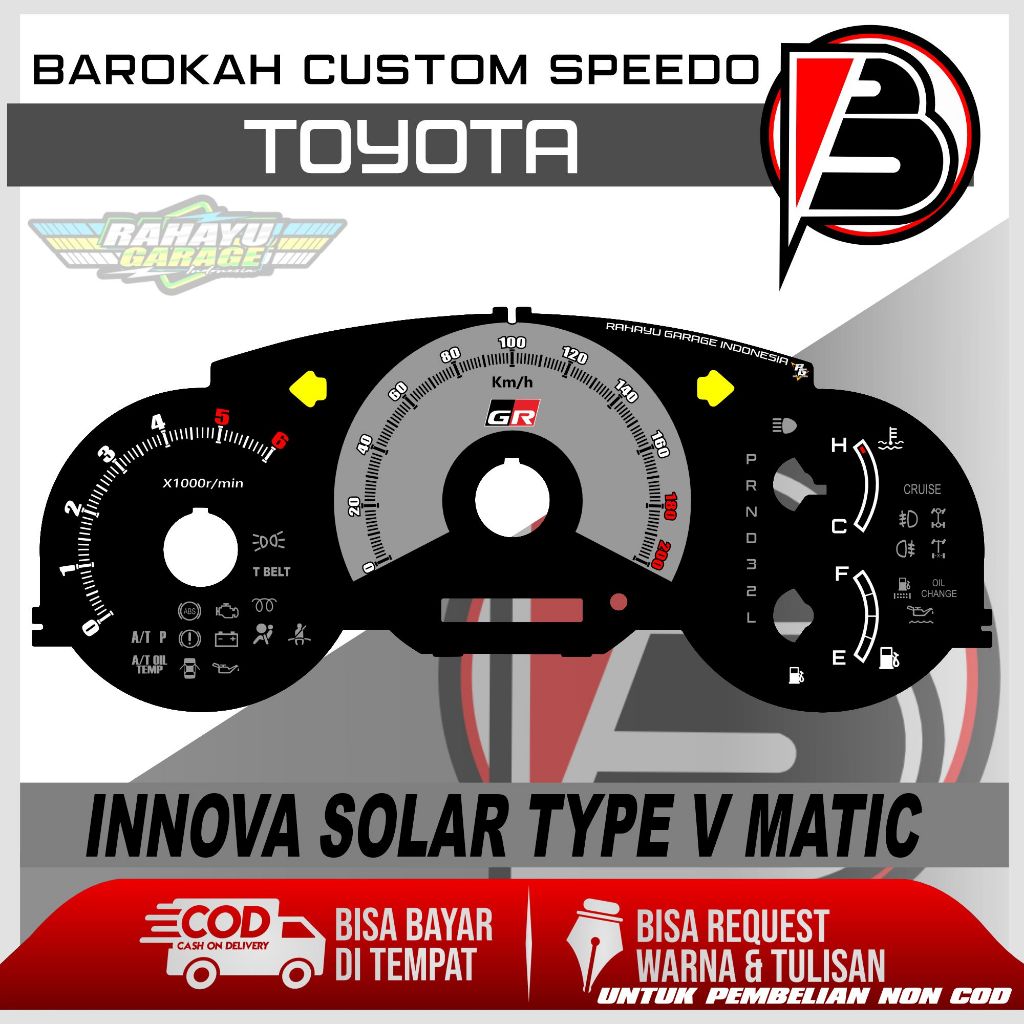 Custom INNOVA OLD SOLAR TYPE V MATIC SPEEDOMETER BOARD | Shopee Philippines
