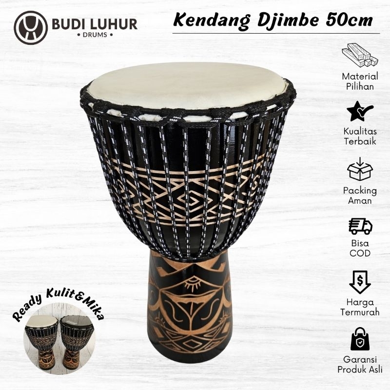 Jimbe Drum Musical Instrument Height 50cm 10 Inch Jumbo Mica Leather ...