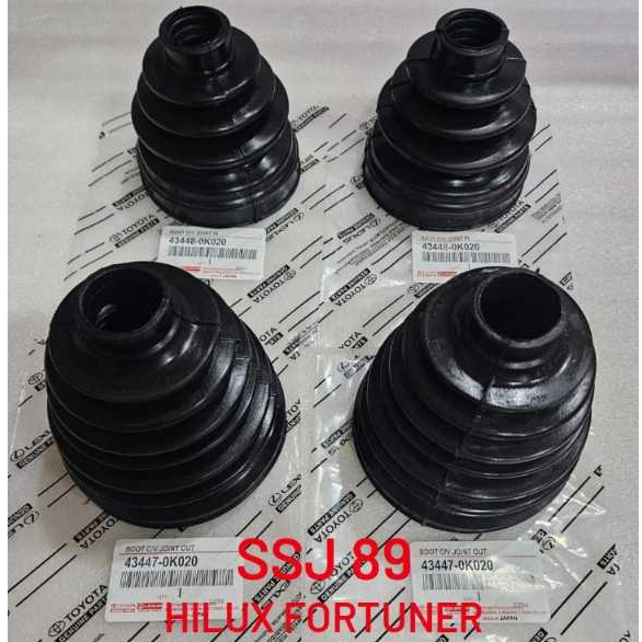 RUBBER AXLE BOOT CV JOINT HILUX FORTUNER 1SET 4PC IN OUT 43447-0K010 ...