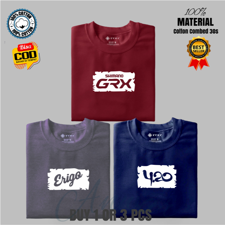 Distro T-shirt contains 3 T-shirts Men's Women's Clothing Casual Tops ...