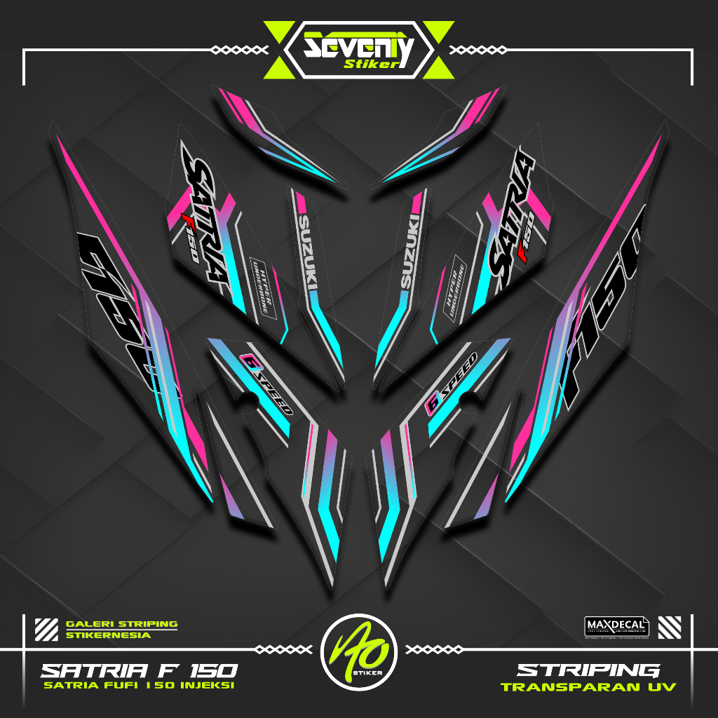 SATRIA FU FI UV TRANSPARENT STRIPING CO2 MOTIF CLEAR INJECTION SATRIA ...