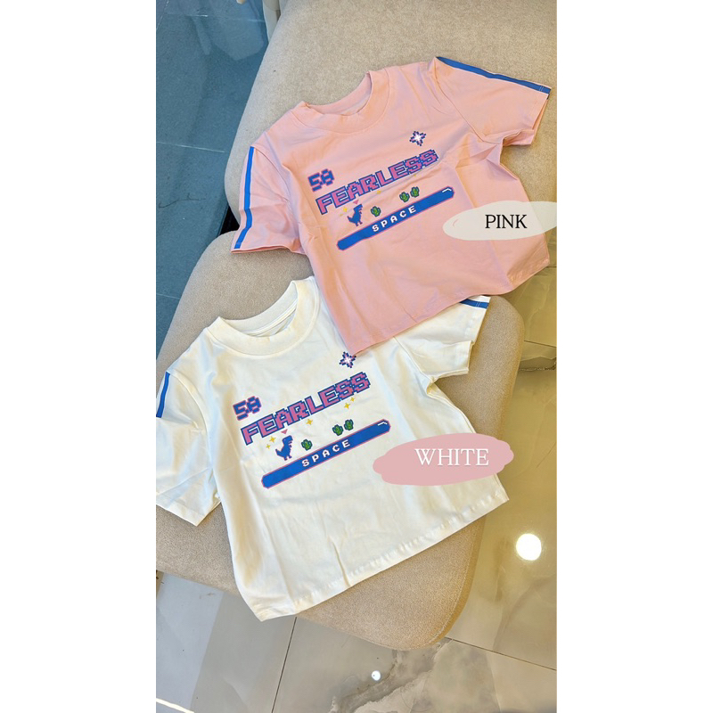 Cute Basic top with imported semi-crop characters | Shopee Philippines