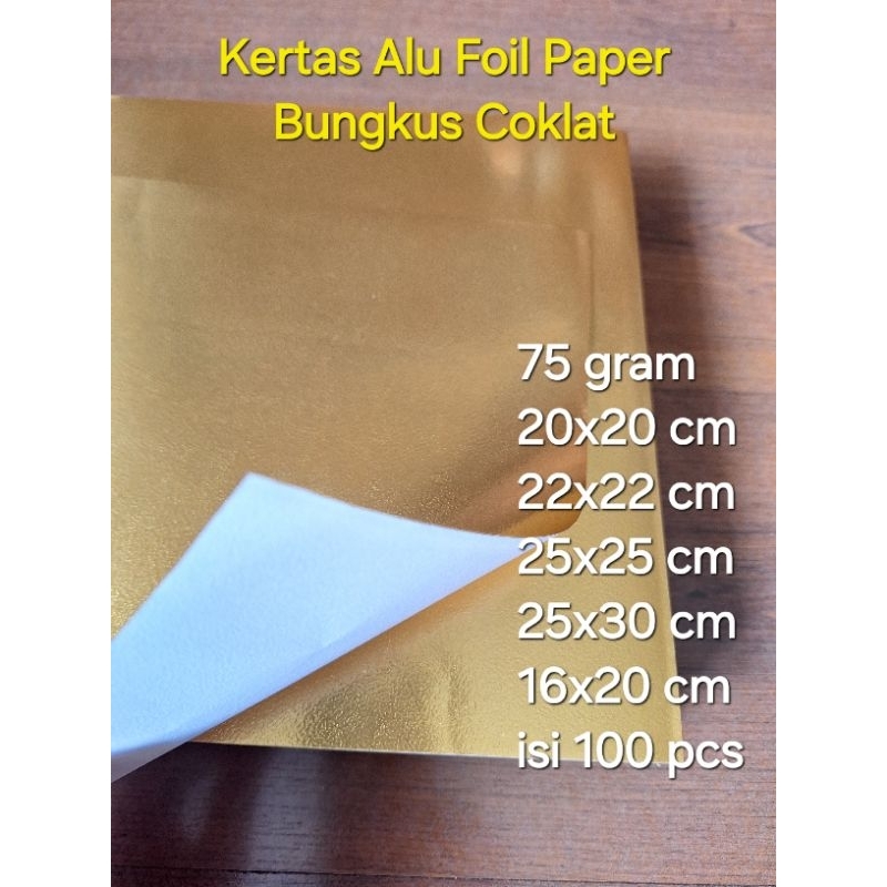 Alu Foil Paper / Aluminum Foil Paper for wrapping chocolate, candy, etc ...