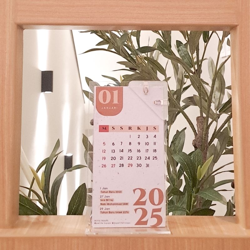 YG 2025 acrylic desk calendar set - calendar with acrylic standing ...