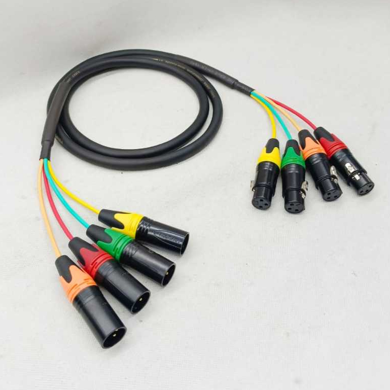 Original Ashley Snake Cable 4 Channel 4 XLR Male to 4 XLR Female 3-5 ...