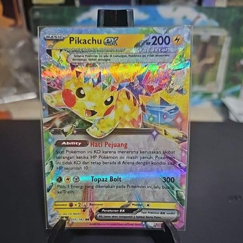 Pikachu ex rr flash rasi original pokemon indonesia tcg card | Shopee ...