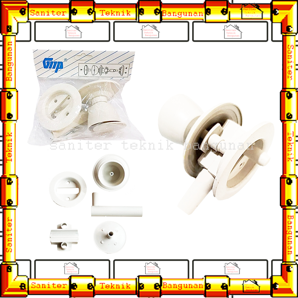 Bathroom Pvc Toilet Door Handle GMP Slot Lock Set / Slot Door Lock ...