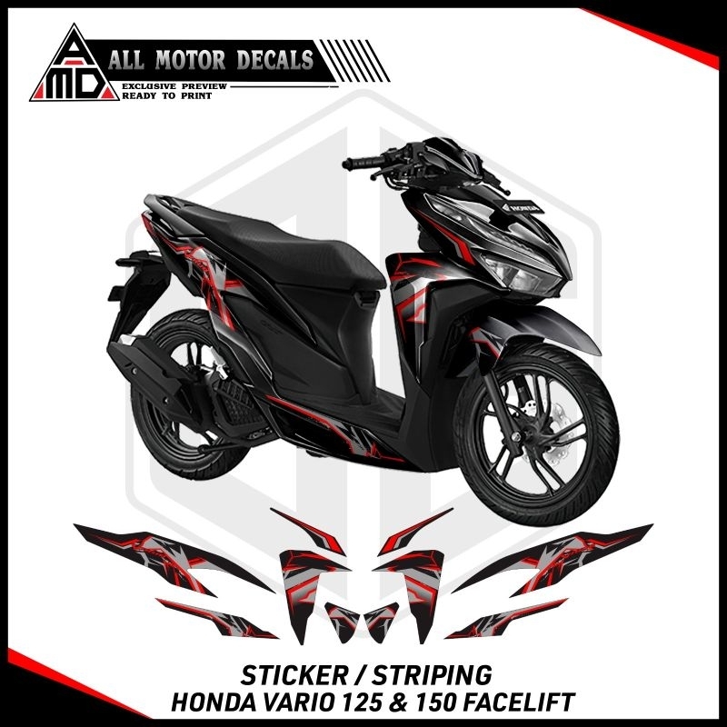 Striping VARIO 125 AND 150 FACELIFT YEAR 2018, 2019, 2020, 2021 ...