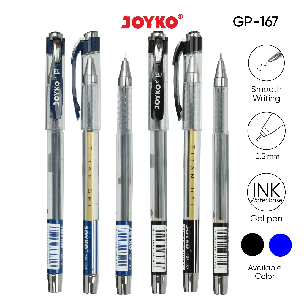 Gel Pen Joyko GP-167 Titan Gel Pen 0.5 mm | Shopee Philippines