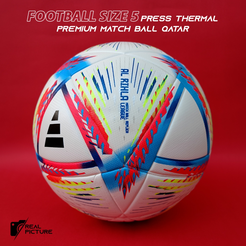 Soccer Ball Size 5 ADIDAS QATAR Alrihla Original Premium Press TSBE ...