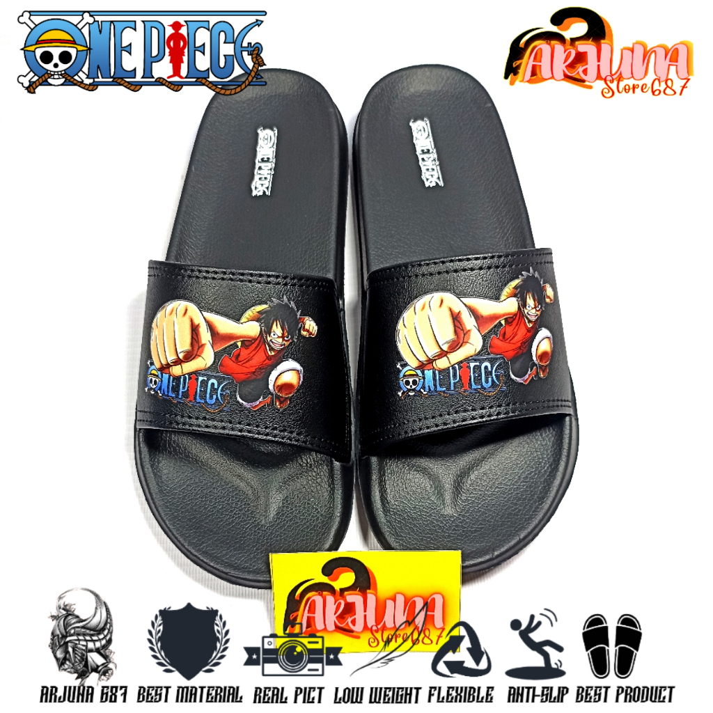 Arjuna 687 - One Piece Luffy Slippers Sandals, Soft & Light Rubber ...