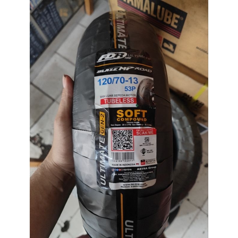Fdr tubeless outer tire 120/70-13 blaze mp (soft compound) | Shopee ...