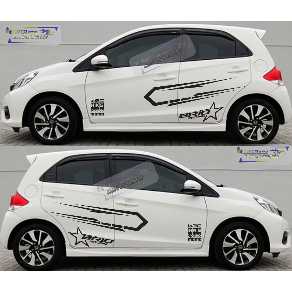 Honda BRIO CAR CUTTING STICKER COOL SIDE BODY LIST CUTTING STICKER ...