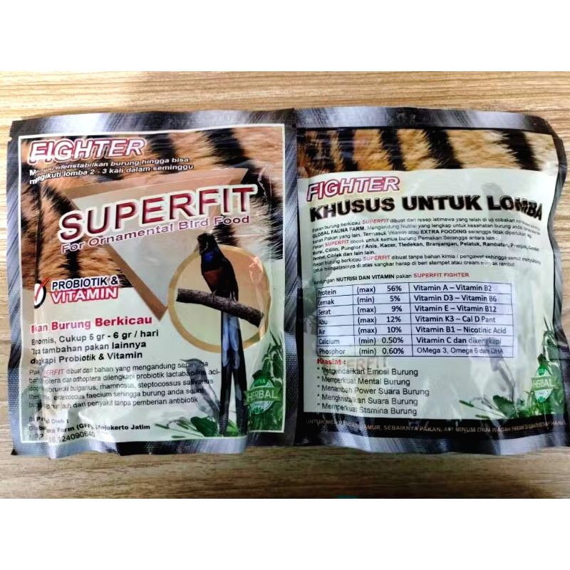 SUPERFIT FIGHTER FEED BIRD VITAMINS FOR STRENGTHENING MENTAL STAMINA ...
