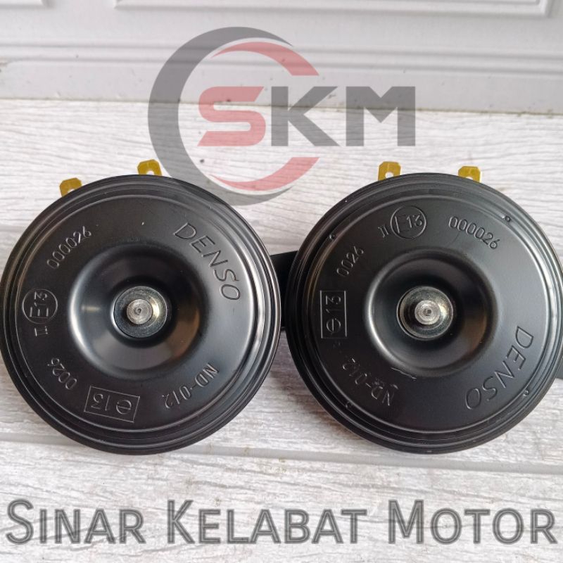 Horn SET DYNA SAURUS HINO DUTRO 110 130 12V 12VOLT ORIGINAL DENSO 1SET ...