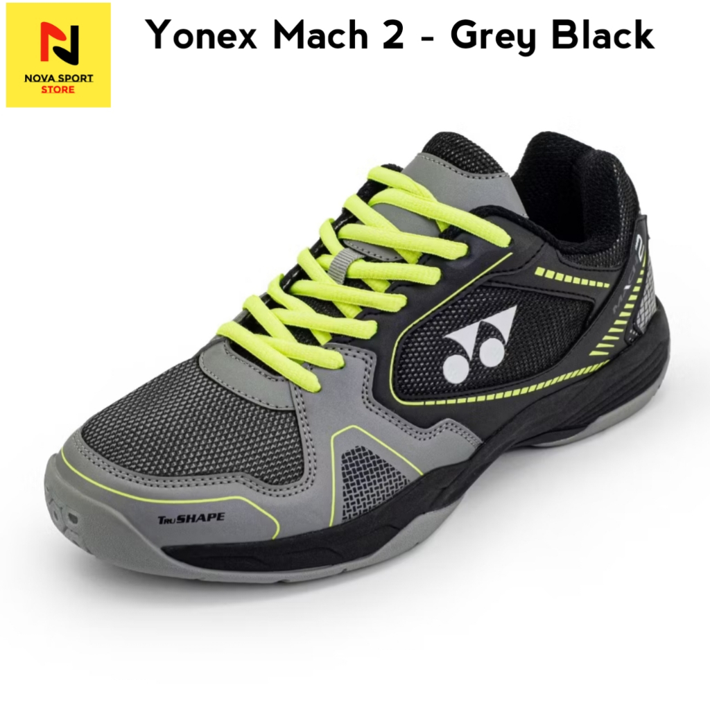 Yonex Mach 2 Badminton Shoes Gray Black | Shopee Philippines