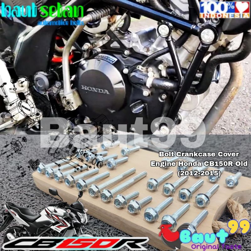 MESIN Old Honda CB150R Right and Left Engine Block Set Bolts (Two Key ...