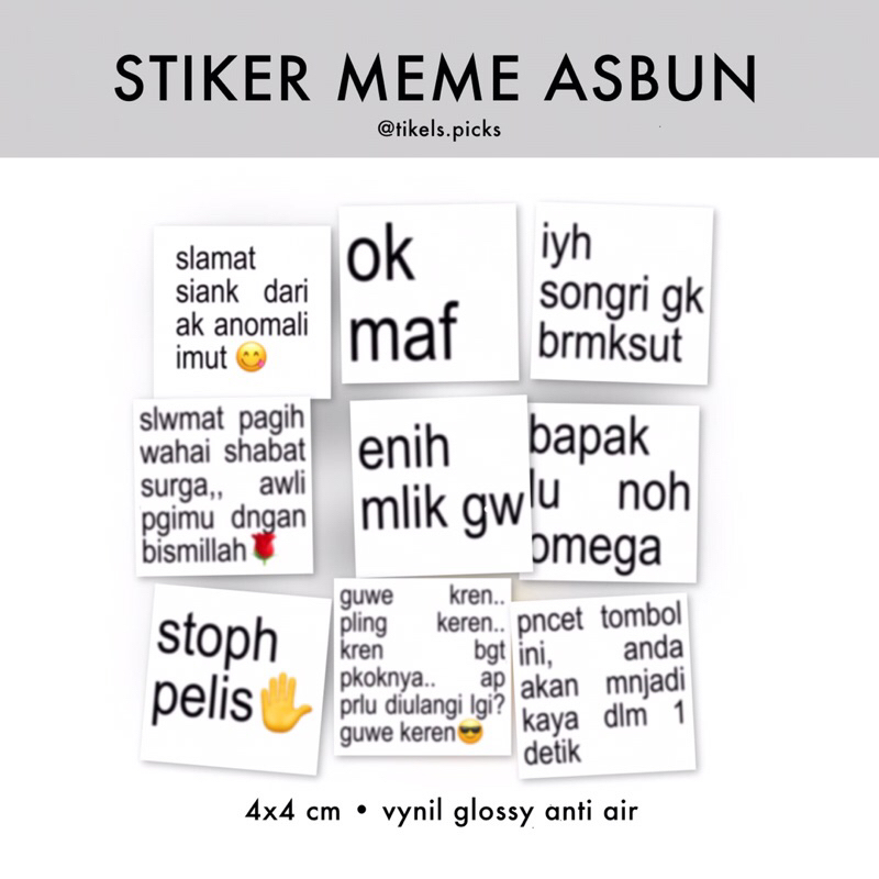 BRAT ASBUN MEME STICKER | Waterproof vinyl stickers laminating for ...