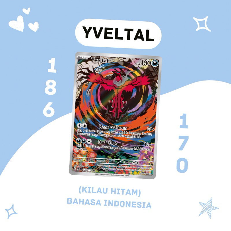 Yveltal AR SV3S 186/170 Pokemon TCG Indonesia | Shopee Philippines