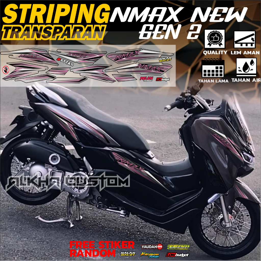 Nmax NEW 155 TRANSPARENT STRIPING N MAX GEN 2 STICKERS CAN REQUEST ...