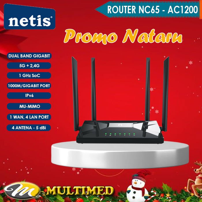Netis NC65 AC1200 Wireless Dual Band Gigabit Router | Shopee Philippines