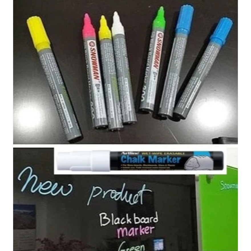 HITAM Non Permanent Blackboard Whiteboard Glassboard Markers for Black ...