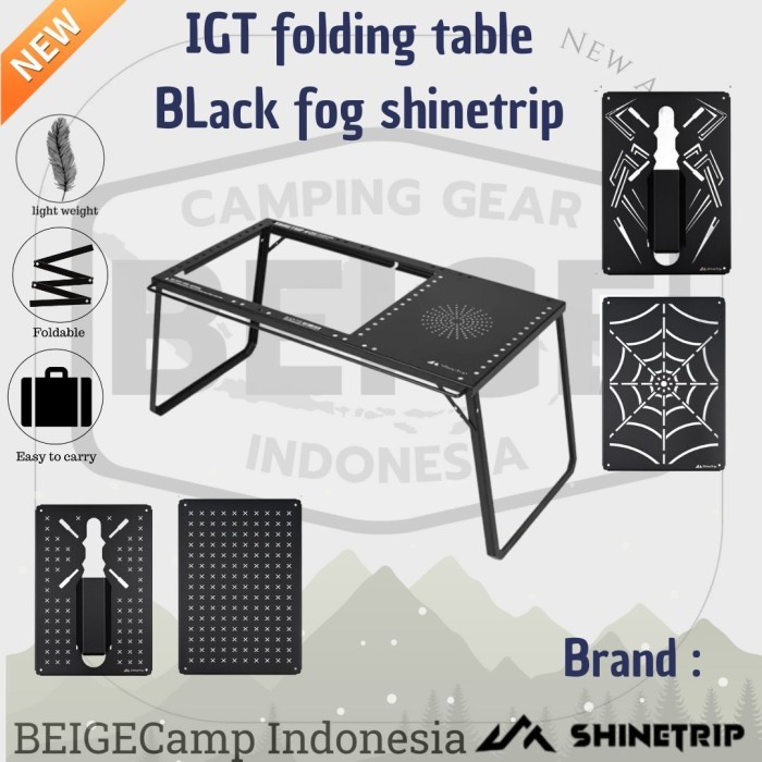 Beige IGT table SHINETRIP outdoor camping folding table | Shopee ...