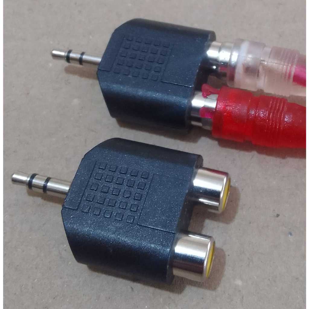 Parallel audio jack splitter 3.5 to 2 RCA female aux jack branch 3.5 to ...
