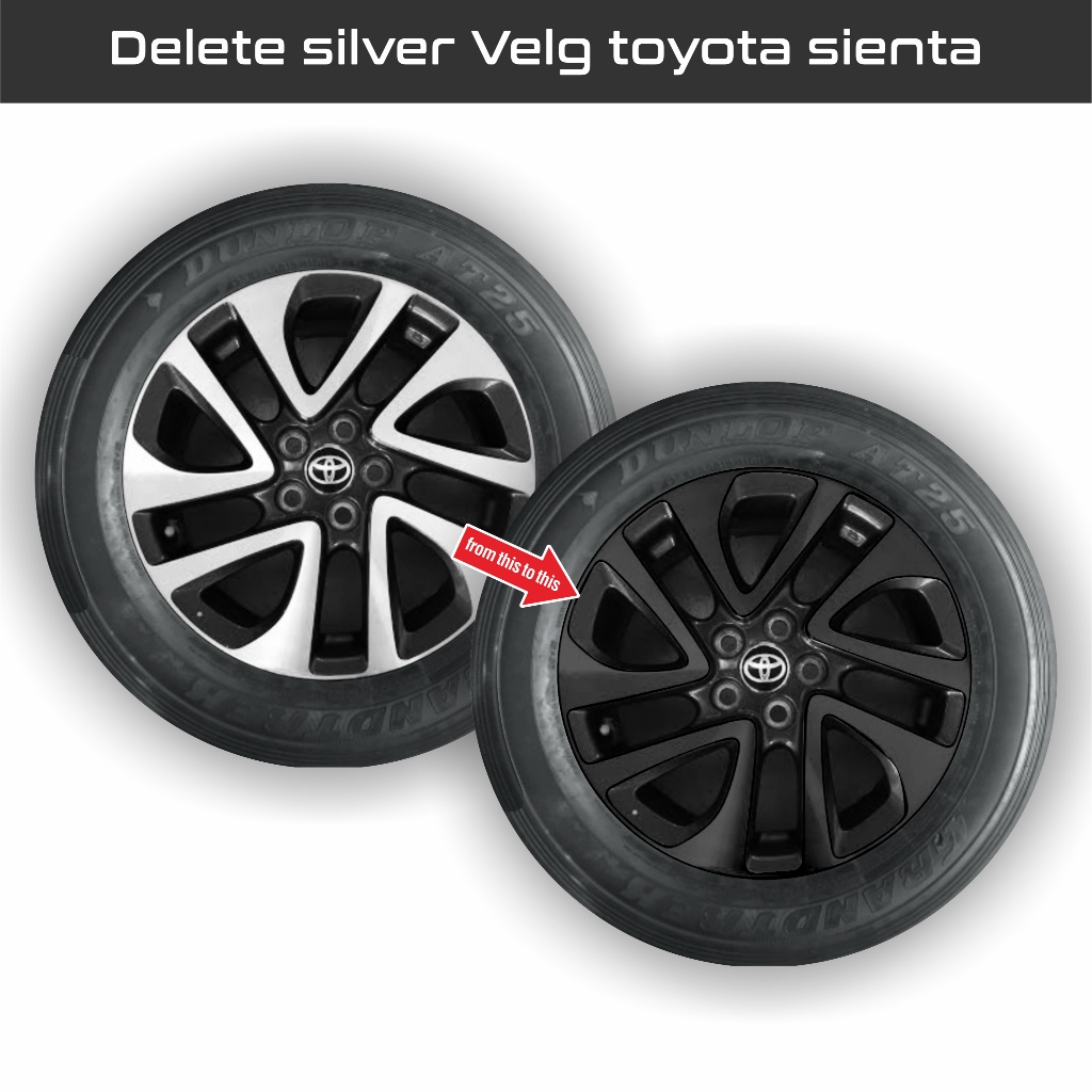 Toyota sienta R16 rim silver delete Sticker (price for 5 rims) | Shopee ...