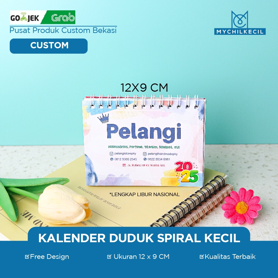 Custom SPIRAL TABLE CALENDAR CONTENTS 7 SHEETS / FREE CUSTOM COVER ...