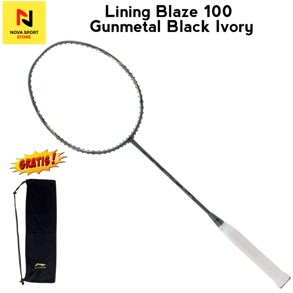 Blaze 100 Gumetal Black Ivory Badminton Racket Lining | Shopee Philippines