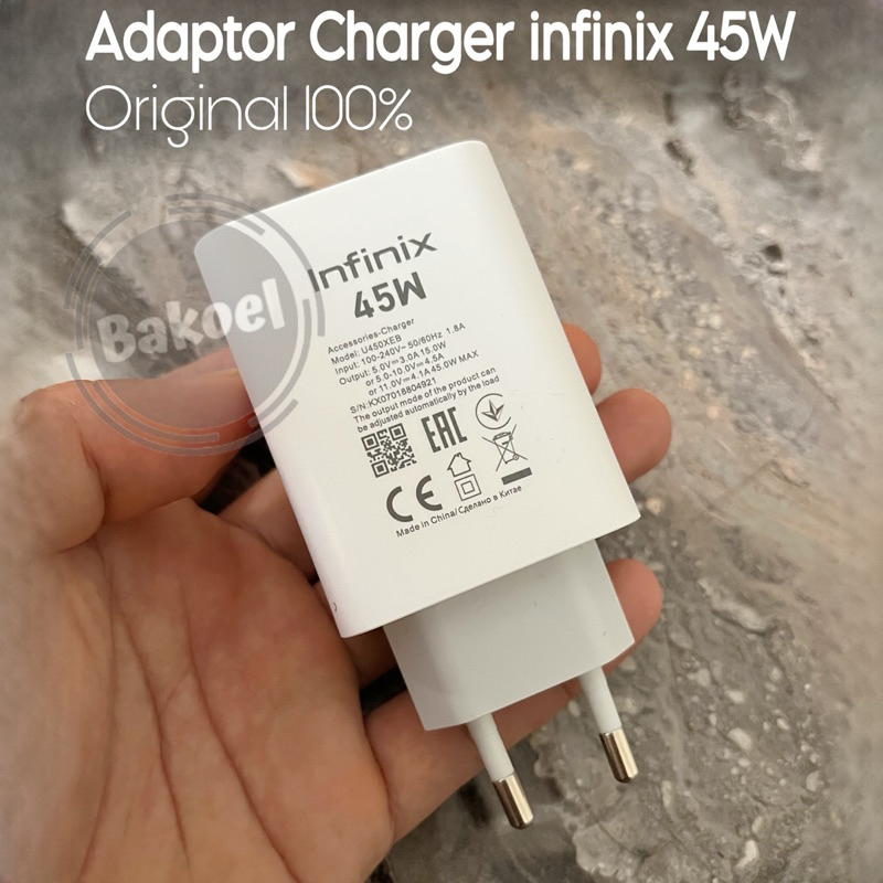 HP 100% Original Infinix 45W Charger Adapter built into the cellphone ...