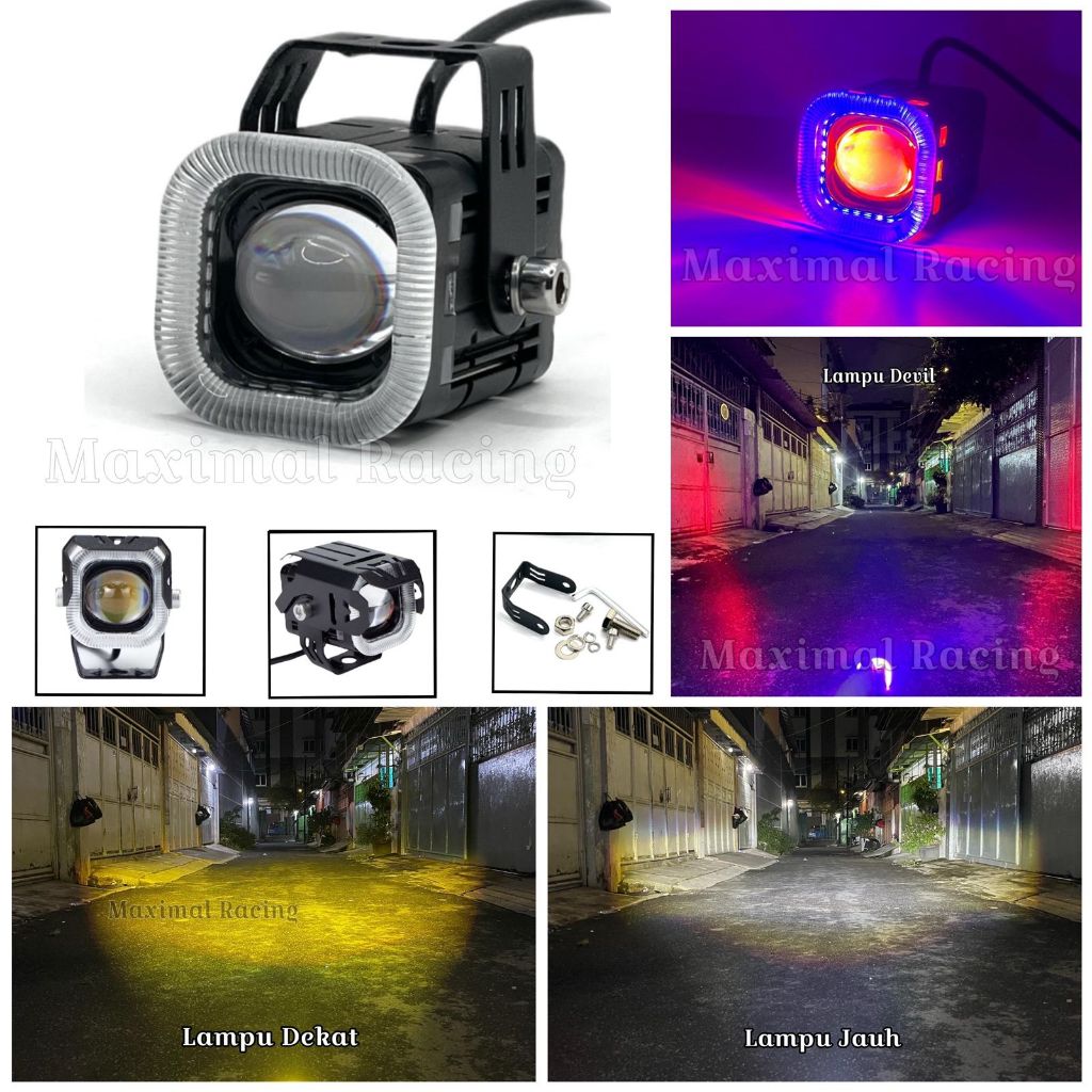 Led Spotlight Shooting Light with Dusk Angel Eyes with 4 Universal ...