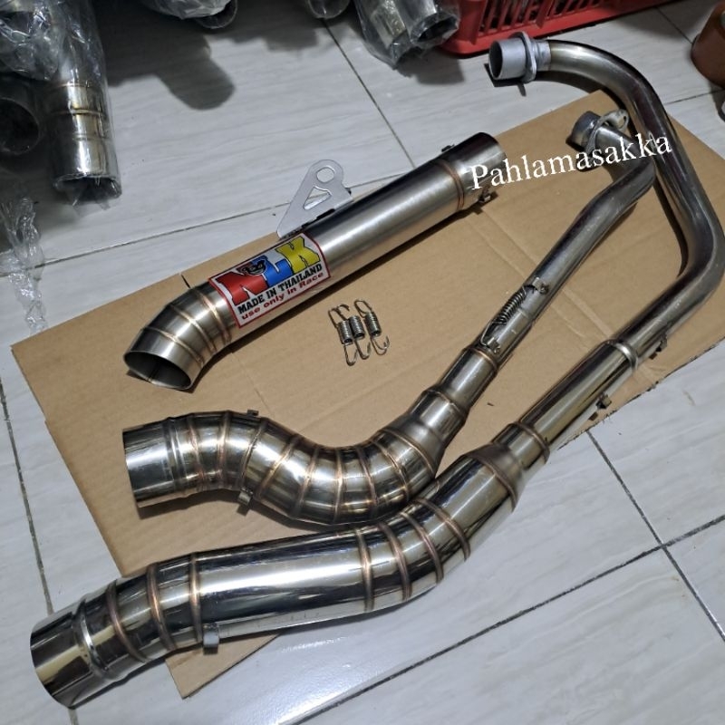 1set nlk super open exhaust pipe Tmx 125 155 pinoy skygo 125 150 rusi ...